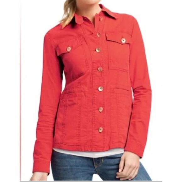 CAbi | Jackets & Coats | Cabi Taylor Button Down Ruffle Vintage Lobster ...